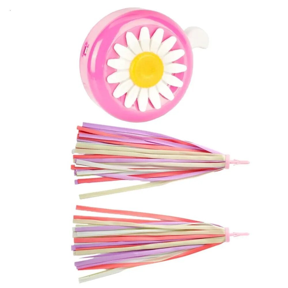 Громкий звуковой сигнал и кисточки для руля детского велосипеда, Комбинация 4