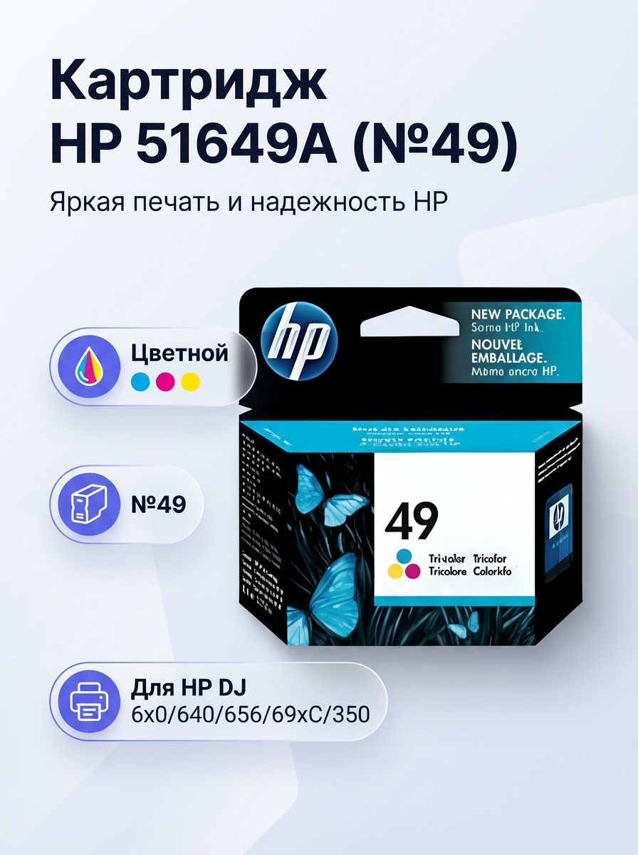 Hp 51649A (№49) COLOR для hp DJ 6x0/640/656/69xC/350
