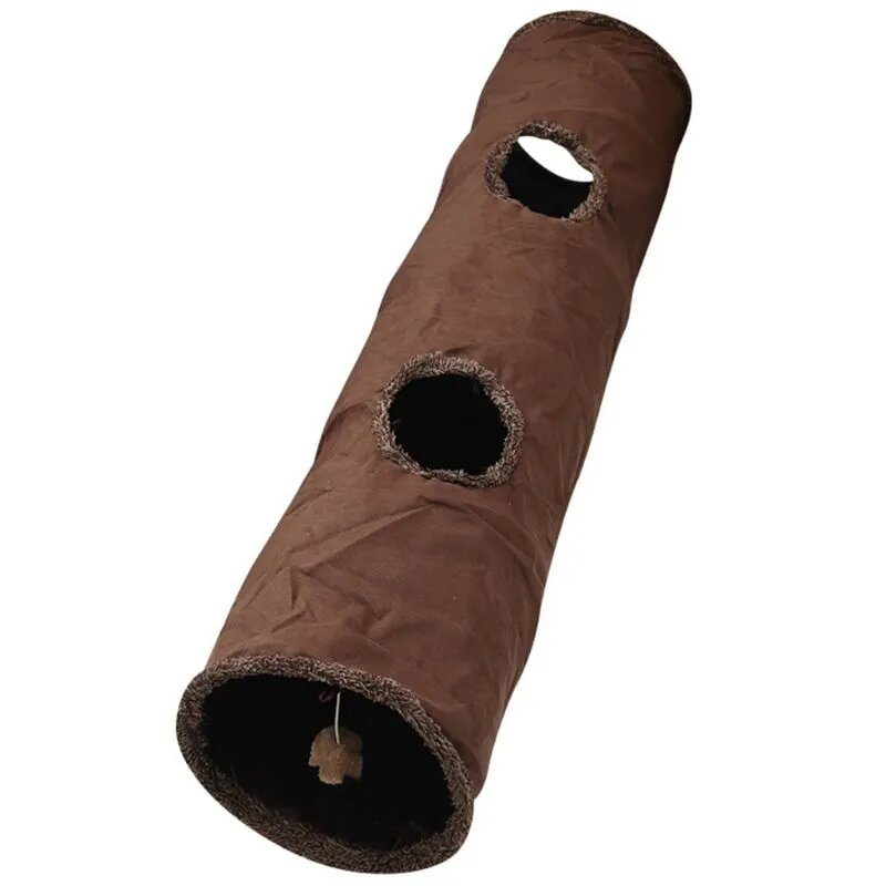 Складной тоннель для кошек с игрушкой