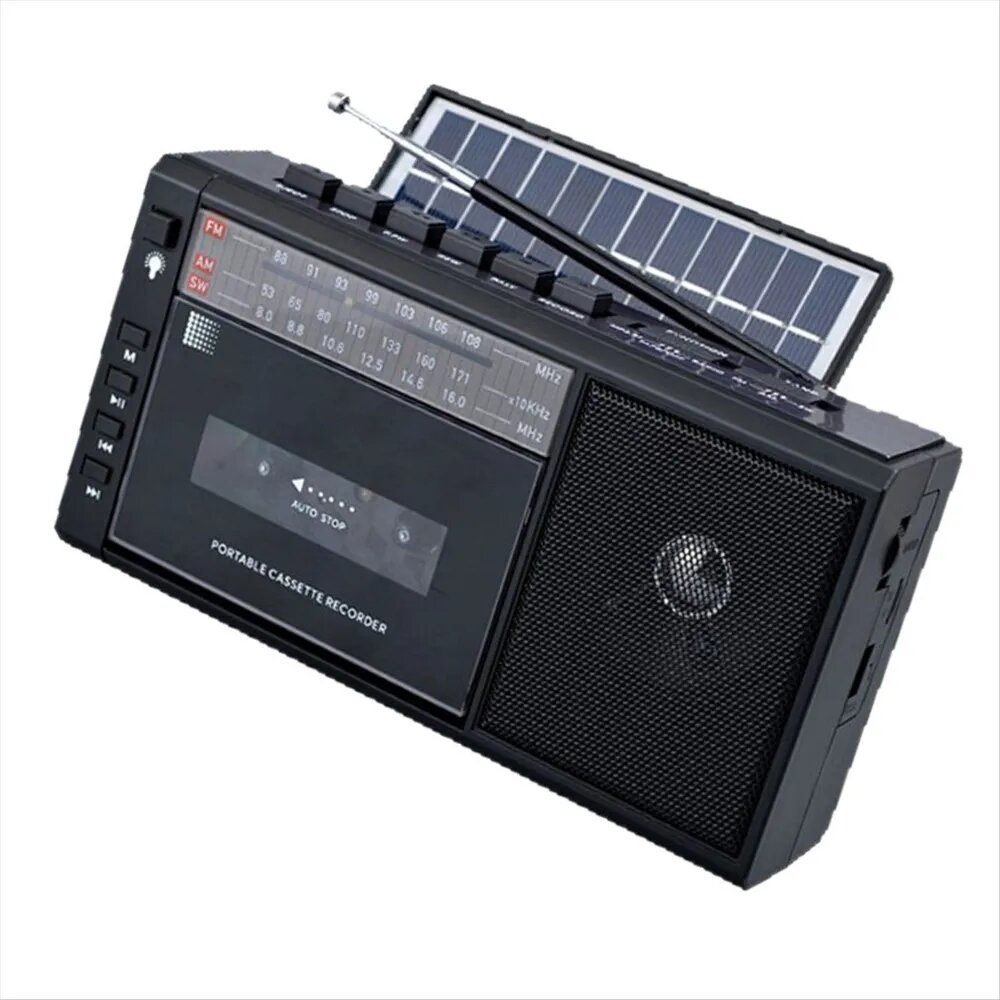 Ностальгия Классический кассетный солнечный проигрыватель AM FM SW Радио