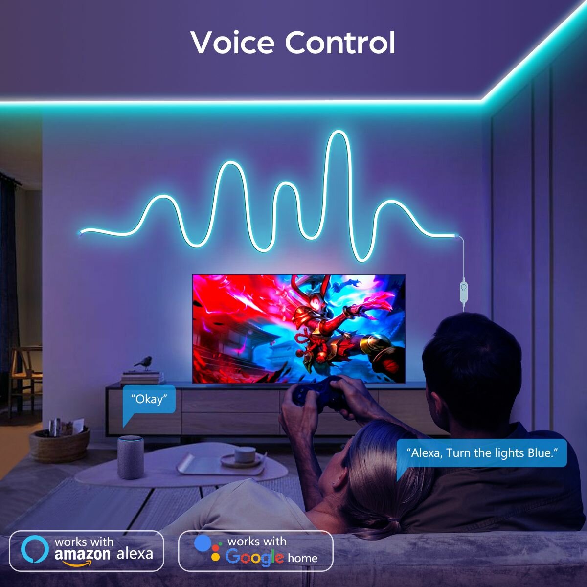 5 В RGB неоновая лента (6MMX12MM) + USB 5 В TUYA WIFI RGB контроллер (с кнопками)