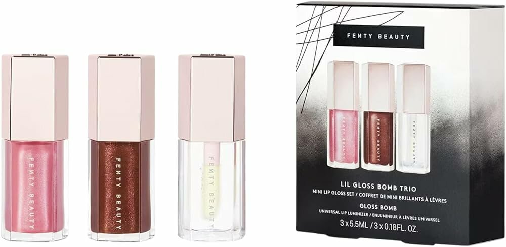 Fenty Beauty Набор из 3х мини блесков для губ Lil Gloss Bomb Trio Mini Lip Gloss Set