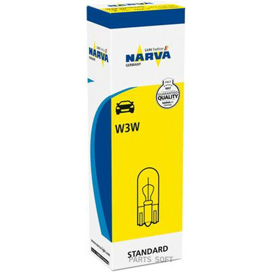 Лампа подсветки W3W 12V 3W "NARVA" (в панель приборов) NARVA 170973000 | цена за 1 шт
