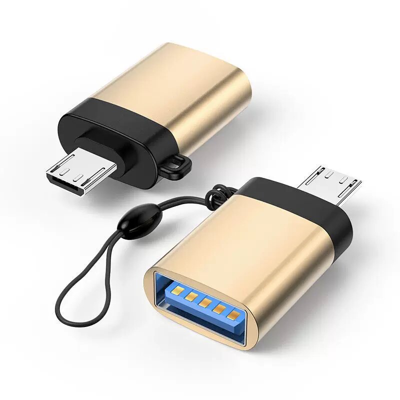 Адаптер Android трапециевидный в USB 3.0, золотой цвет, быстрая передача данных