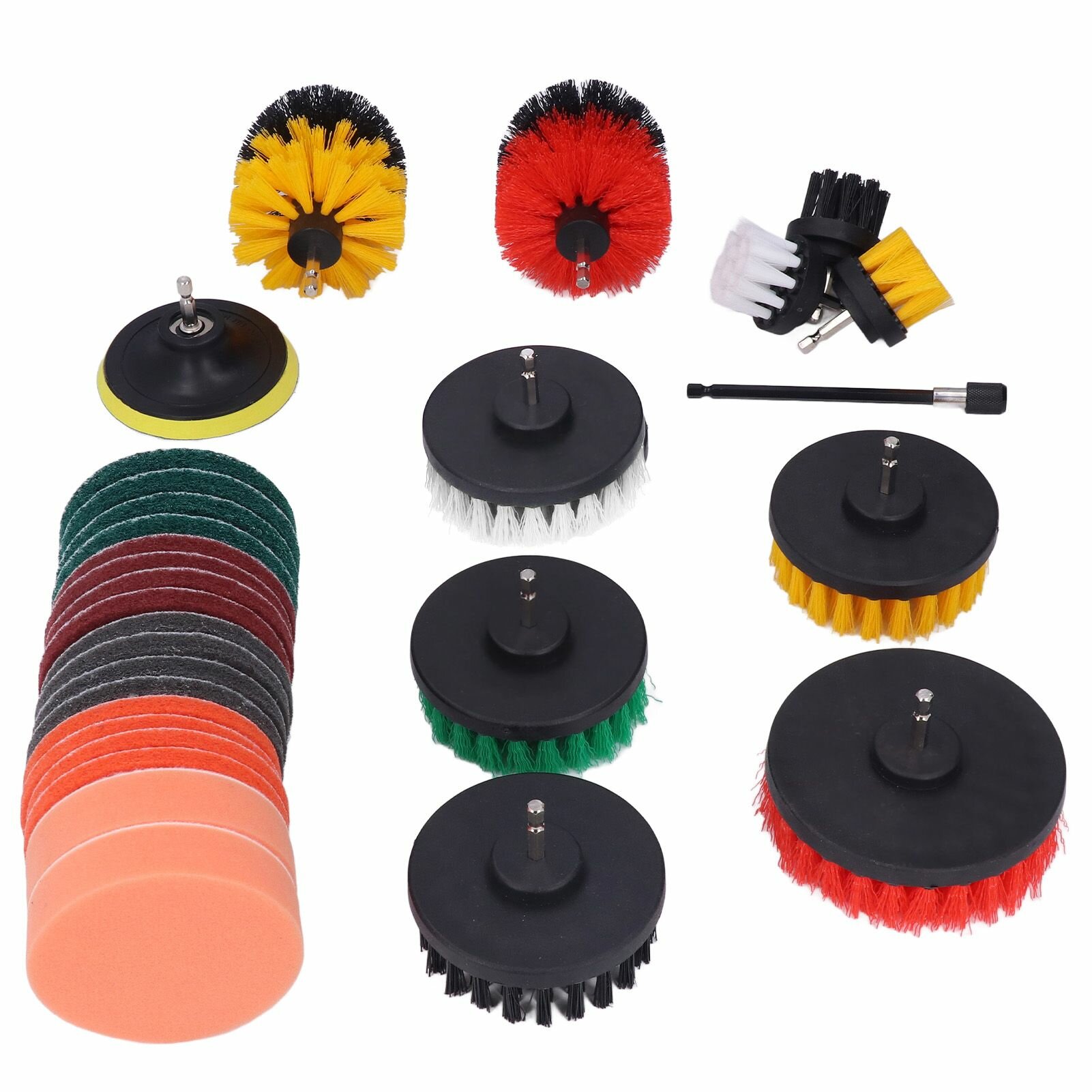 Набор насадок-щеток для дрели: скребки, губки для авто и универсальной чистки