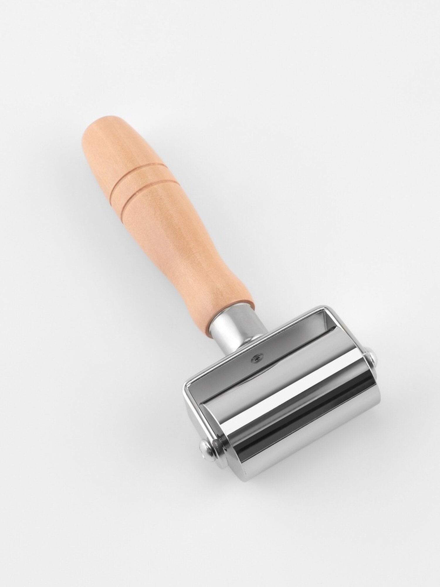 Роллер для клеевых работ с кожей, 16,5 × 6 см, цвет серебряный