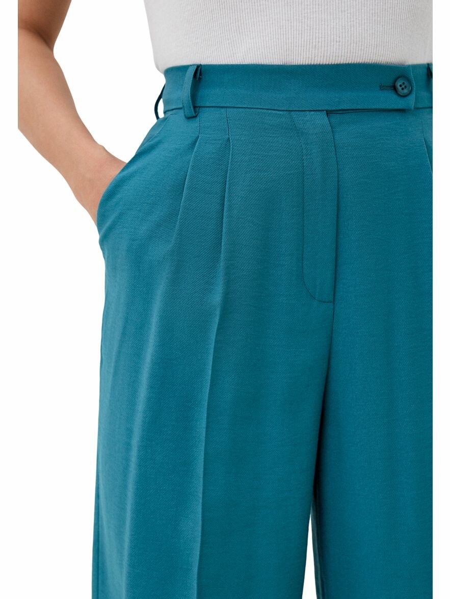 Брюки палаццо B.L.E.S. Trousers RENE, размер 42, бирюзовый — фото 1