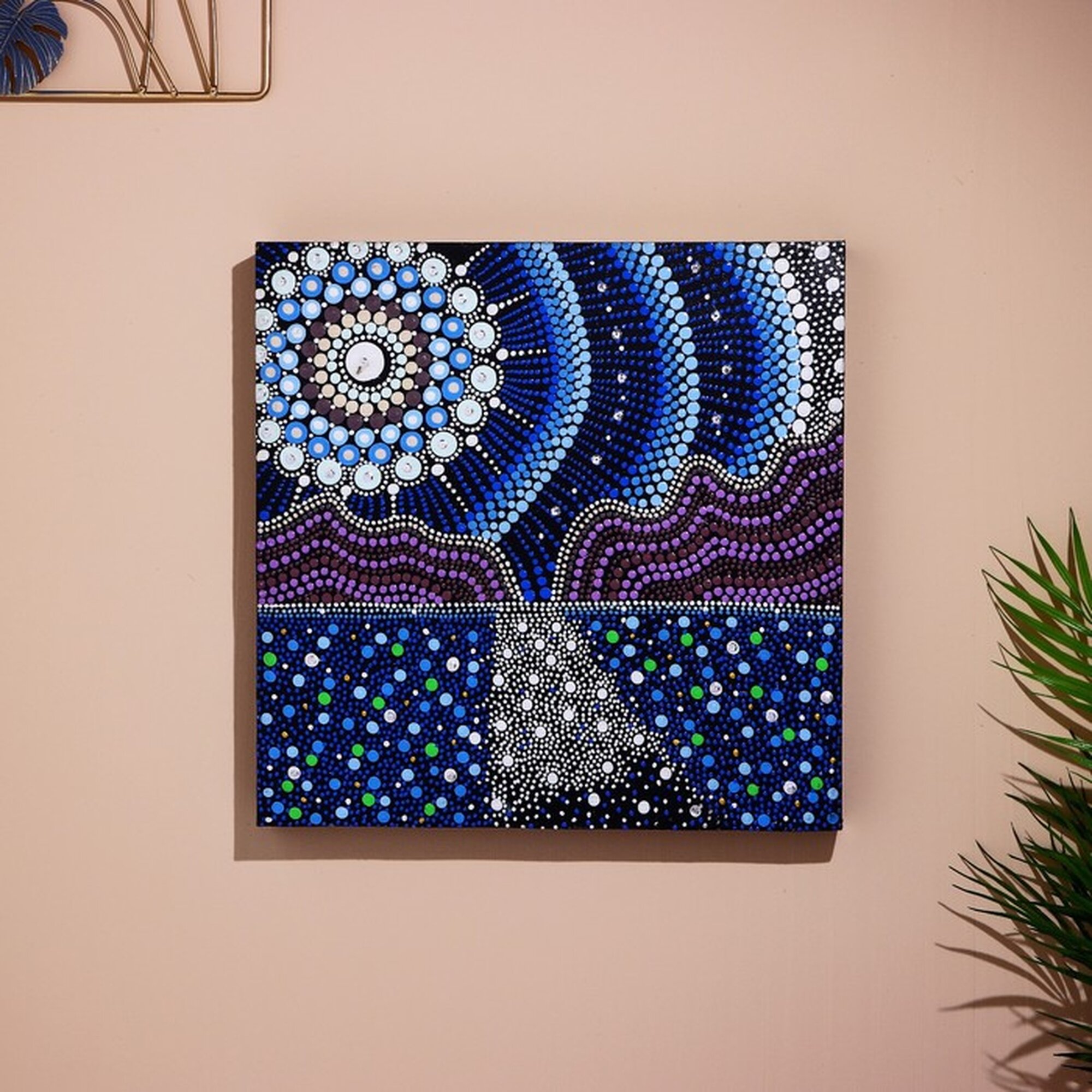 Панно настенное «Вдаль», абстракционизм, дерево албезия, 40 x 40 см