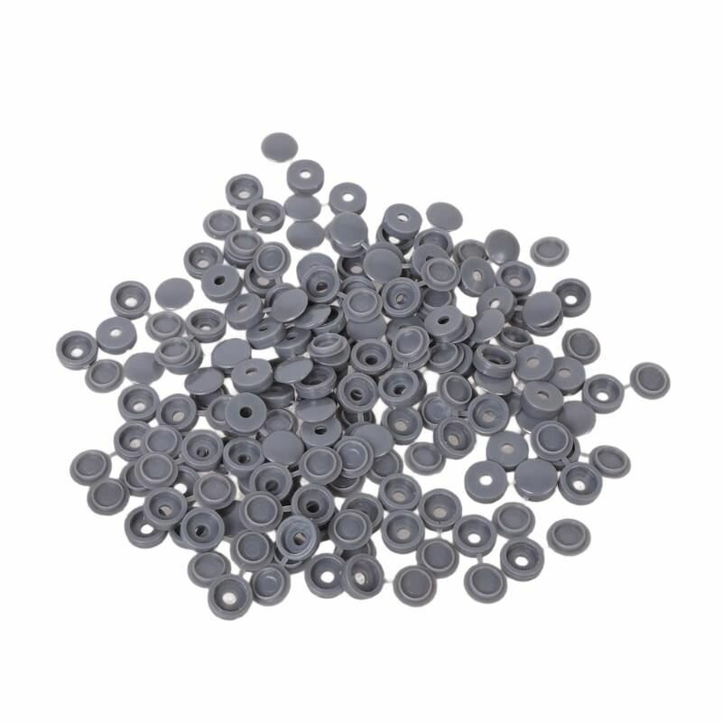 100 шт. Пластиковые декоративные колпачки для винтов с крестообразным шлицем, Темно-серый
