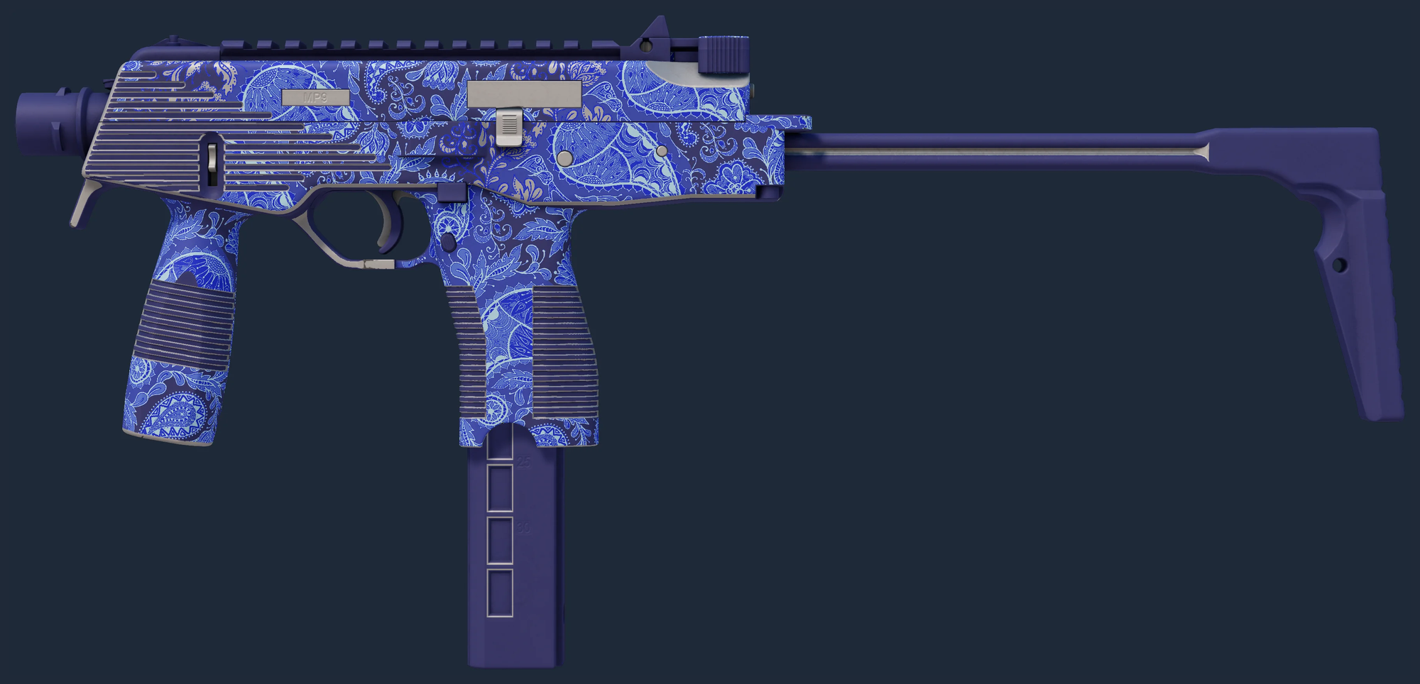 MP9 | Кобальтовый пейсли (Прямо с завода) Скины CS2 с быстрой автовыдачей steam trade