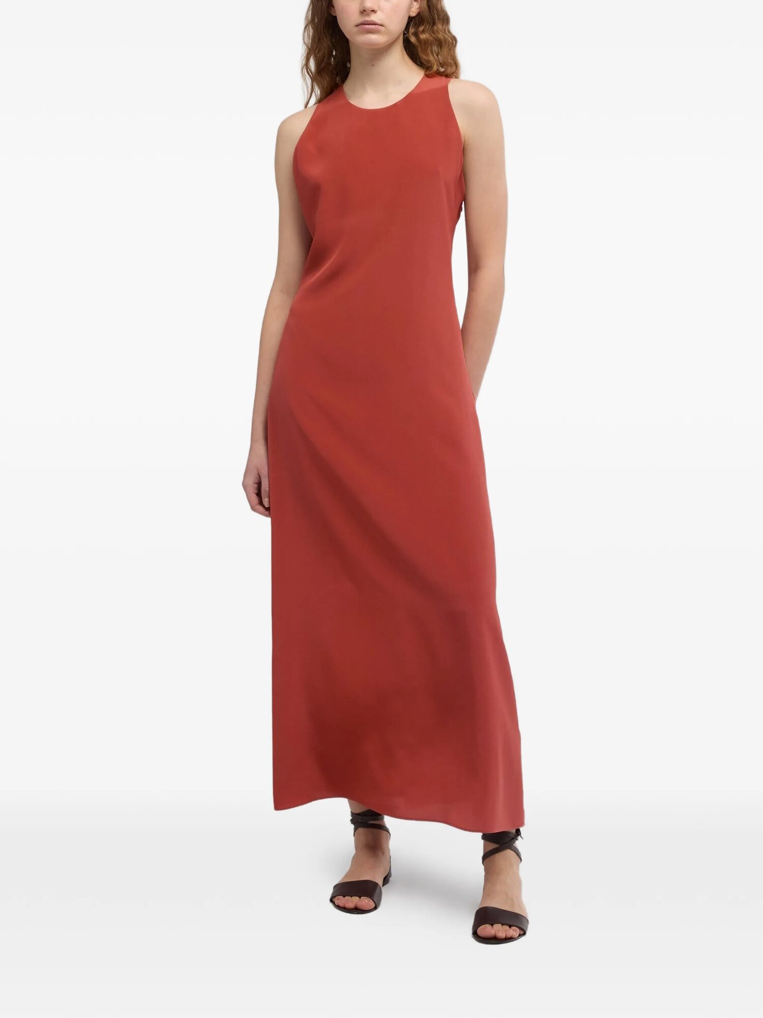 Платье Aspesi Tie-back silk maxi dress, размер 42 — фото 1