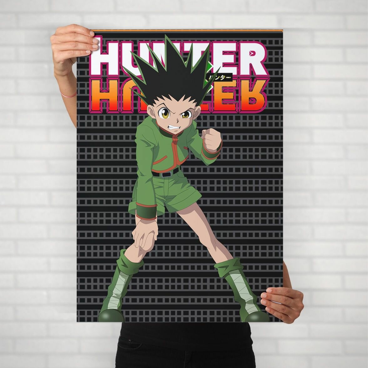 Плакат на стену для интерьера Hunter x Hunter (Гон Фрикс 3) - Постер по аниме формата A1 (60х84 см)