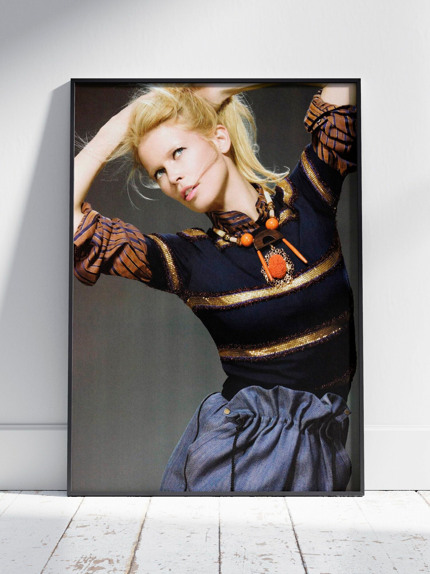Плакат на стену для интерьера Клаудия Шиффер (Claudia Schiffer 26) - Постер по модели, бренду и моде формата A4 (21x30 см)
