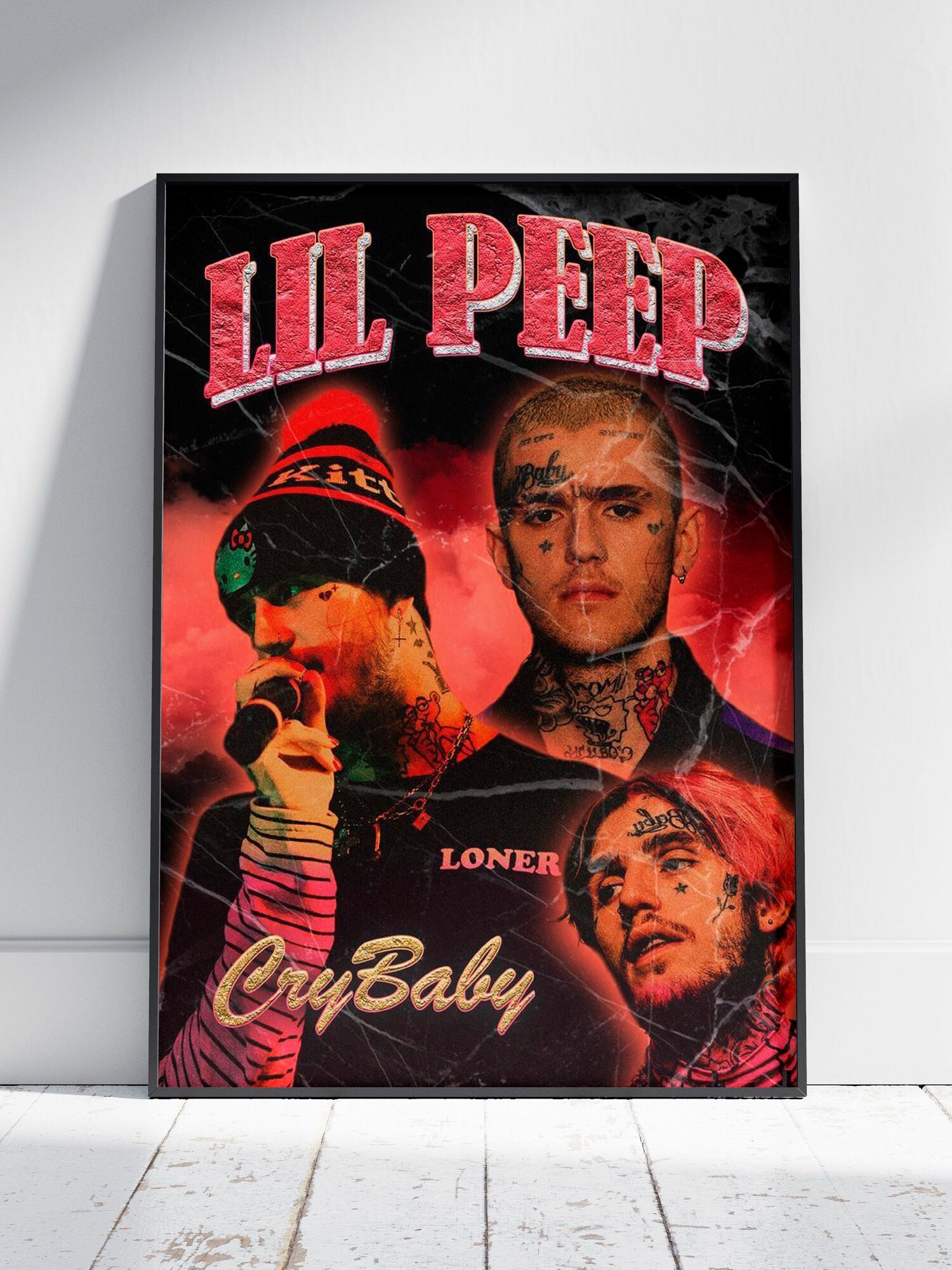 Плакат на стену для интерьера Lil Peep (Лил Пип 73) - Постер по музыке и артисту формата A4 (21x30 см)