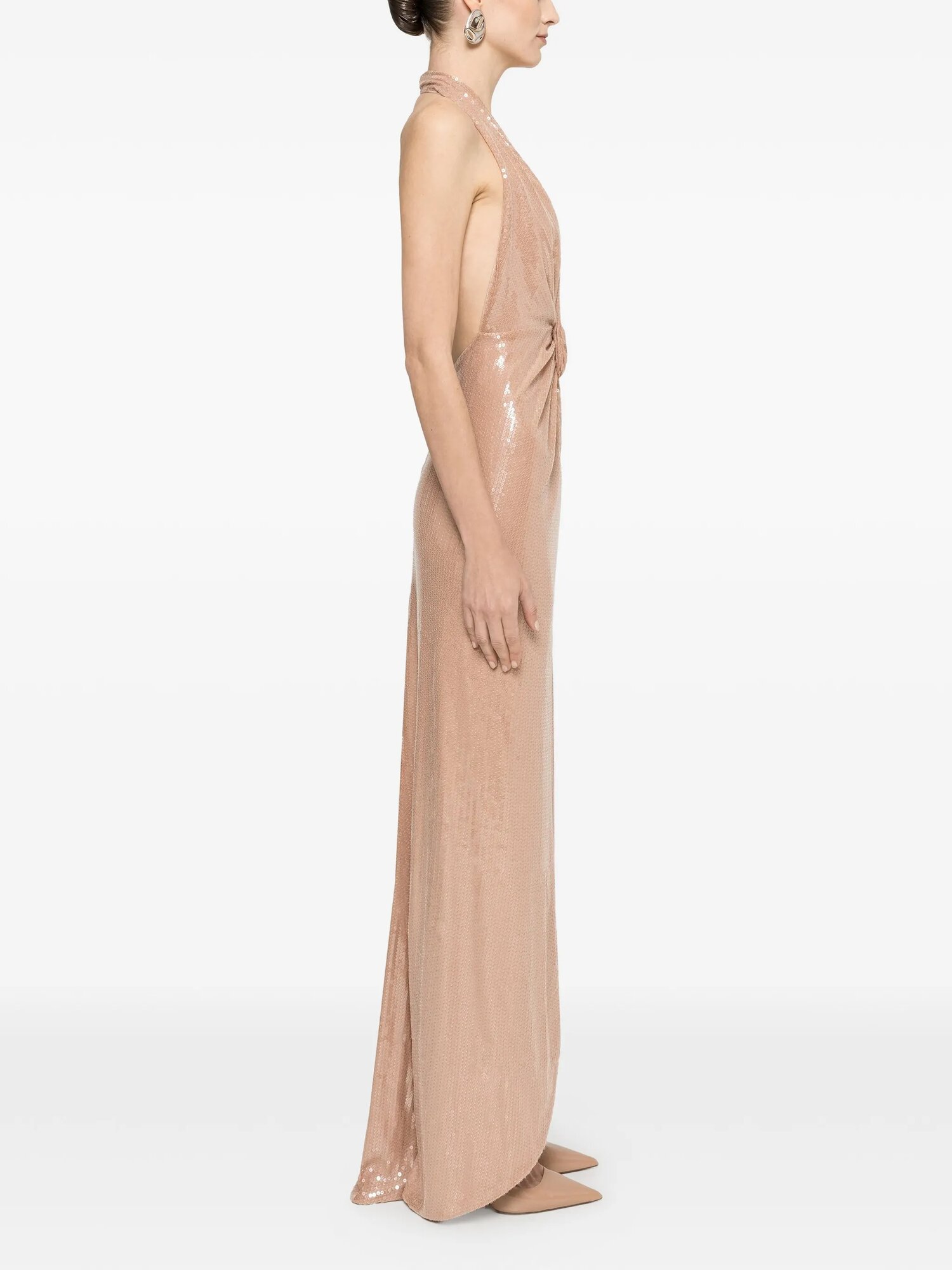 Платье Nissa Sequin open-back maxi dress, размер 36, разноцветный — фото 1