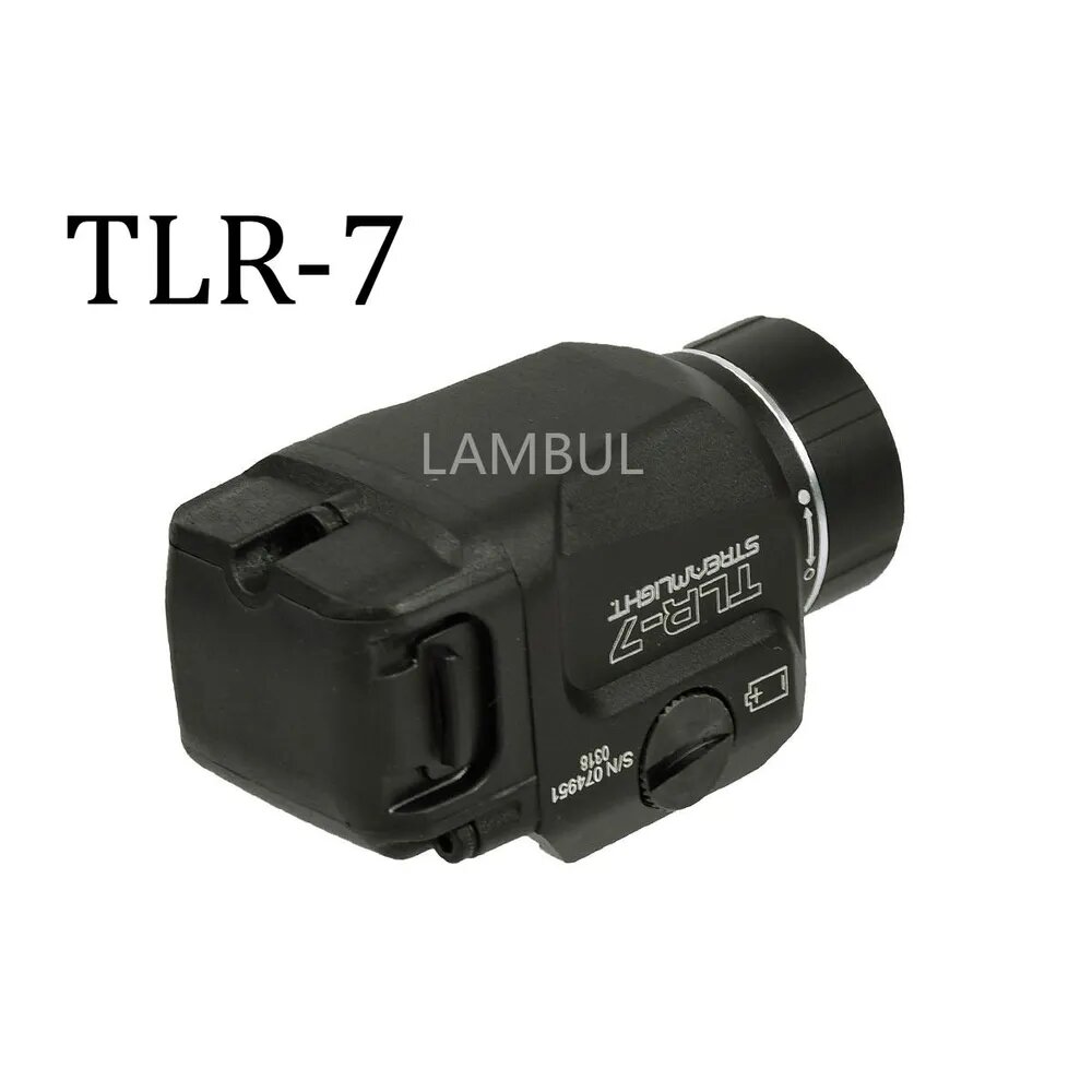 Тактический фонарь TLR-7, стробоскопический, Ручной (универсальный), Черный, алюминий — фото 1