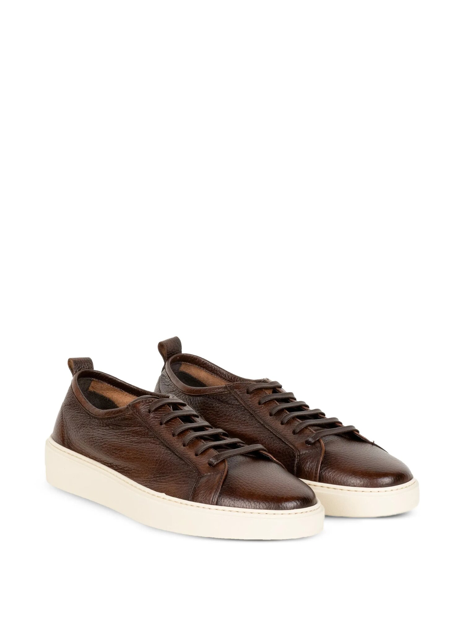 Кроссовки Neil Barrett Grainy-leather sneakers, размер 43,5, коричневый — фото 1