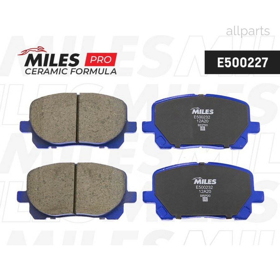 MILES E500232 Колодки тормозные TOYOTA AVENSIS VERSO 2.0/2.0D 01- передние Ceramic
