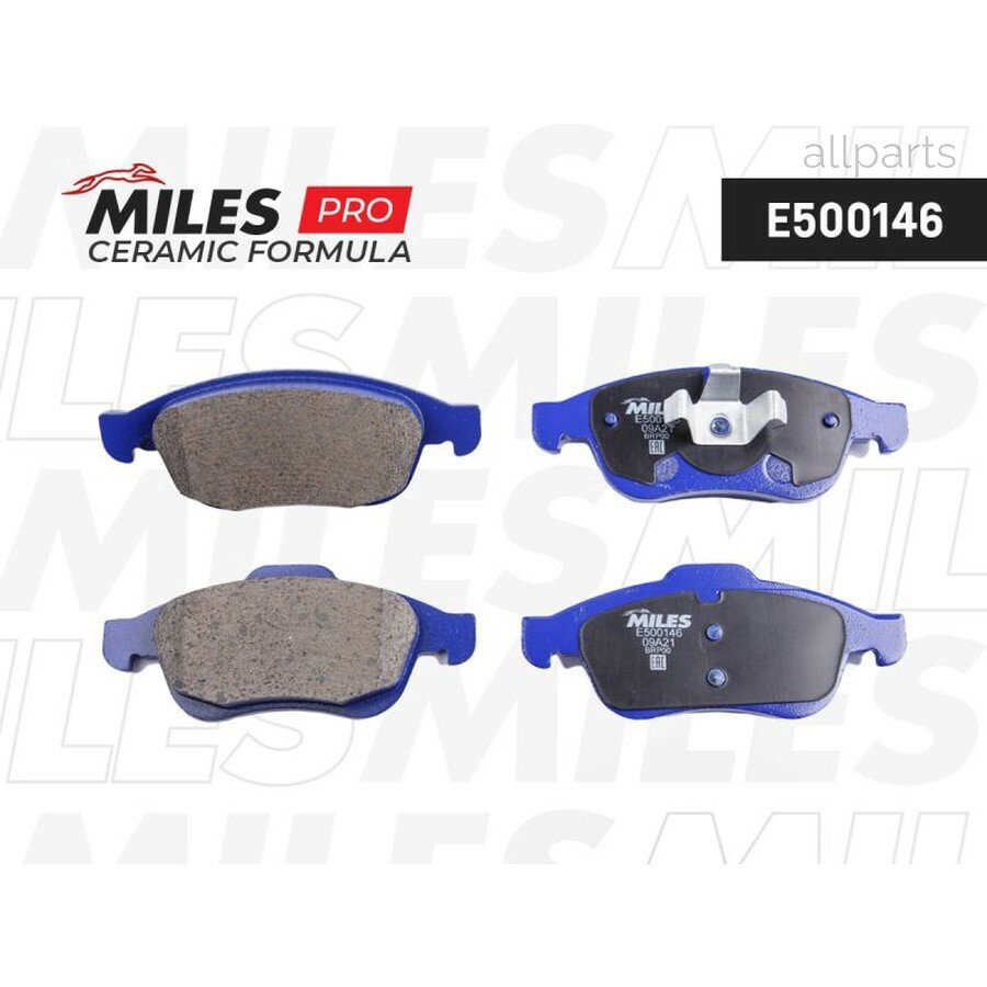 MILES E500146 Колодки тормозные RENAULT DUSTER 10-/FLUENCE 10-/MEGANE III 08- передние Ceramic