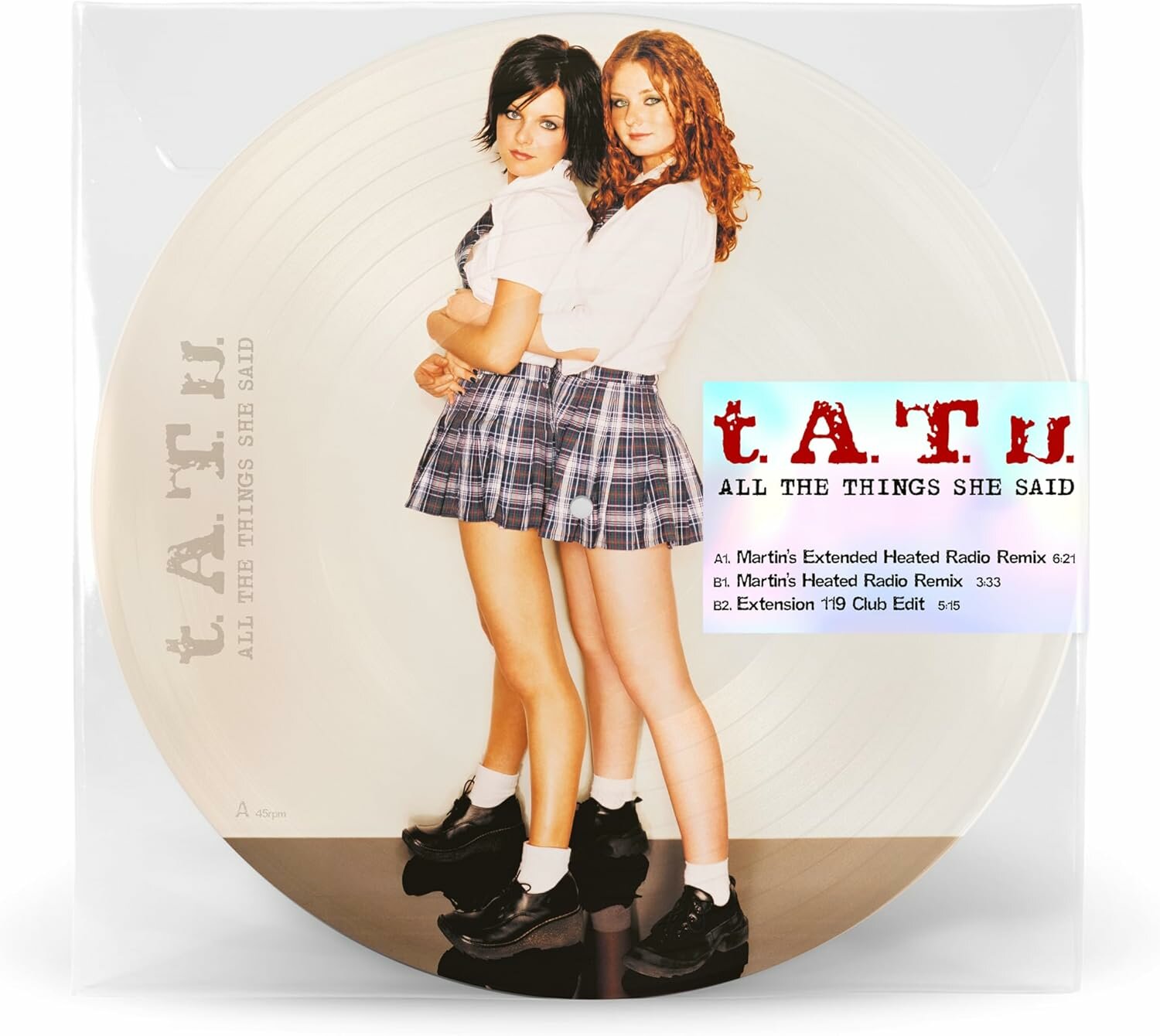 Виниловая пластинка t.A.T.u. All The Things She Said. Picture. 45 RPM (12")