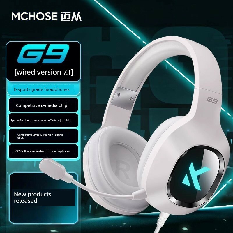 Наушники MCHOSE G9 Pro, накладные игровые наушники, предназначенные для использования на компьютере, три режима