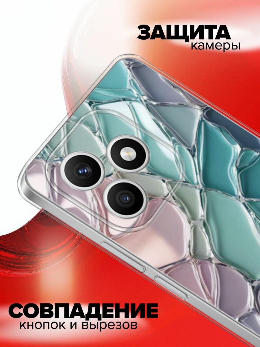 Силиконовый чехол на Honor X8d / Хонор X8d с принтом Красивое стекло 2 — фото 1