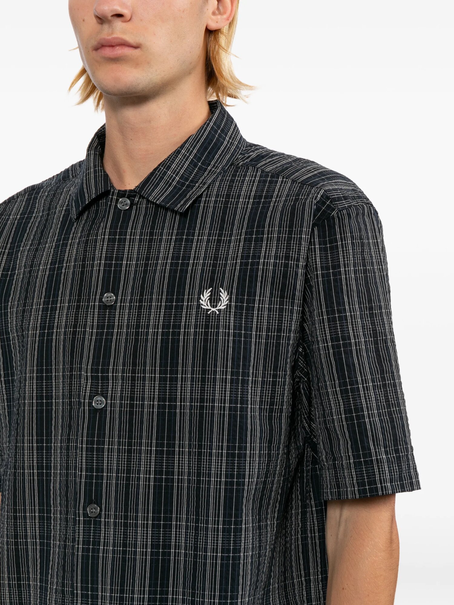 Рубашка FRED PERRY, размер 2XL, cиний — фото 1