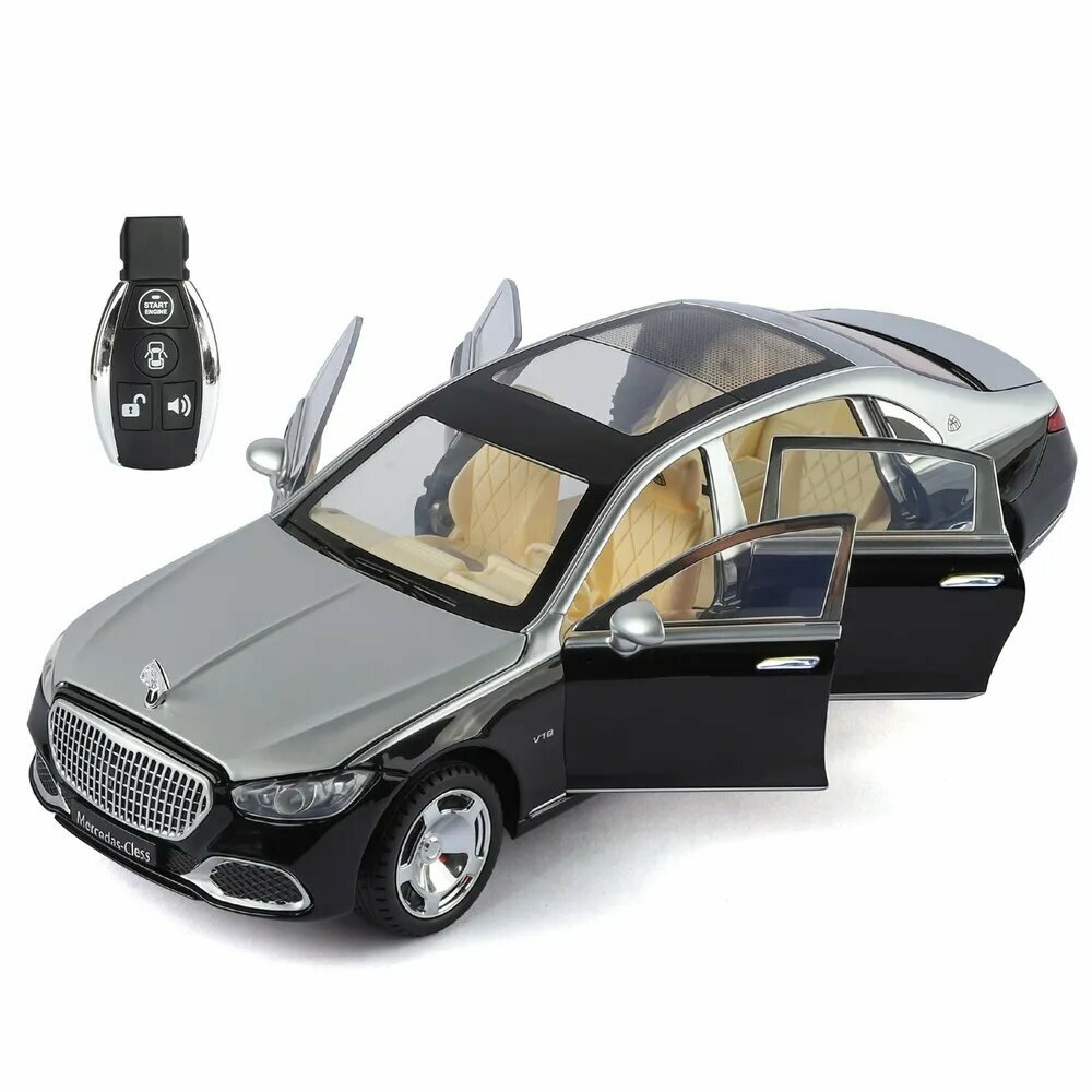 Подарок мужчине радиоуправляемая машина Mercedes 1:24 из металла, коллекционная модель на радиоуправлении