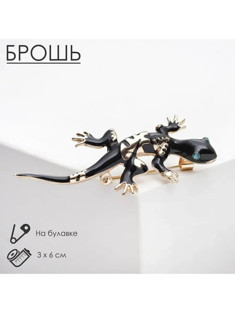 Брошь, эмаль, стразы