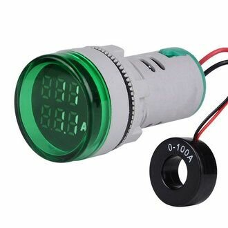 Цифровой LED вольтамперметр DMS-233, зеленый