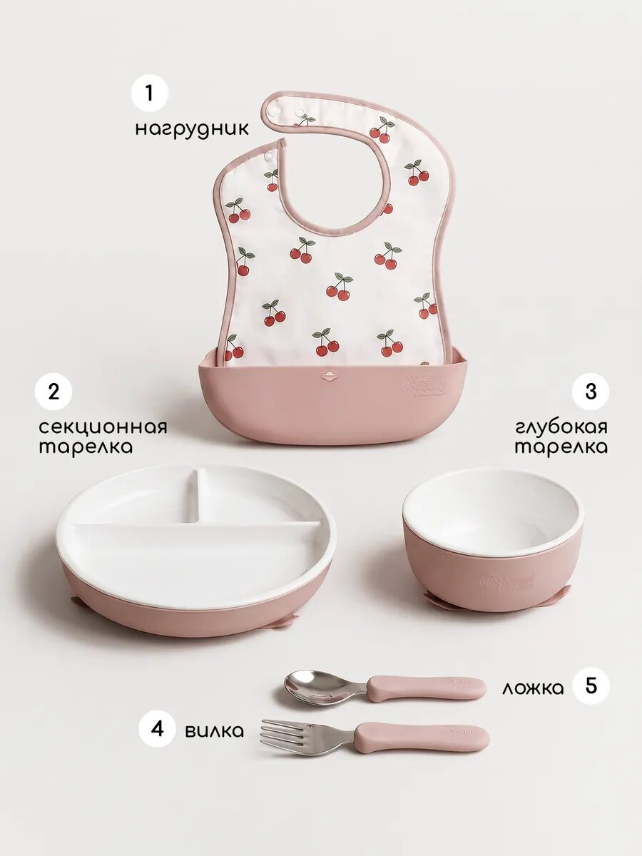 Набор для кормления детский Miyoumi, керамический 5 предмета — фото 1