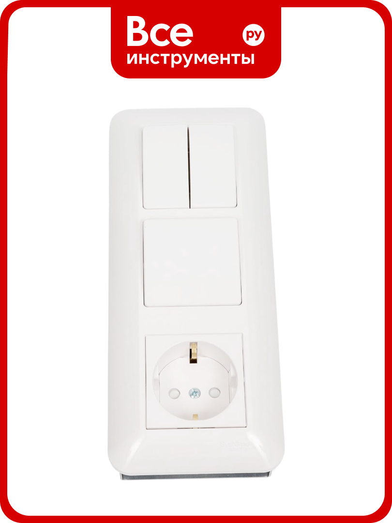 Блок Systeme Electric СП Blanca / Прима белый SE, для коридорарозничная упаковка