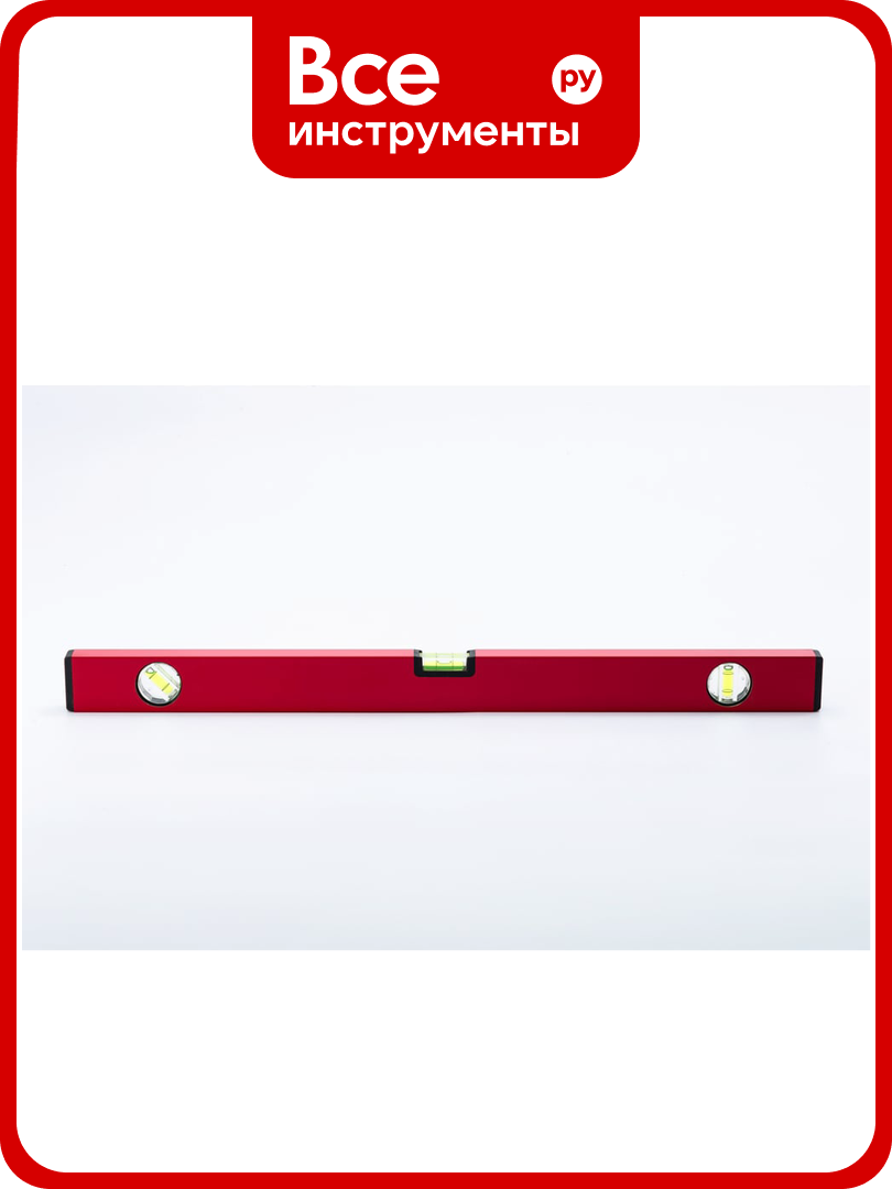 Уровень ALUKOMTOOLS окрашенный ECO 40 см 221731140R, противоударный алюминиевый корпус, брусковый тип, три глазка