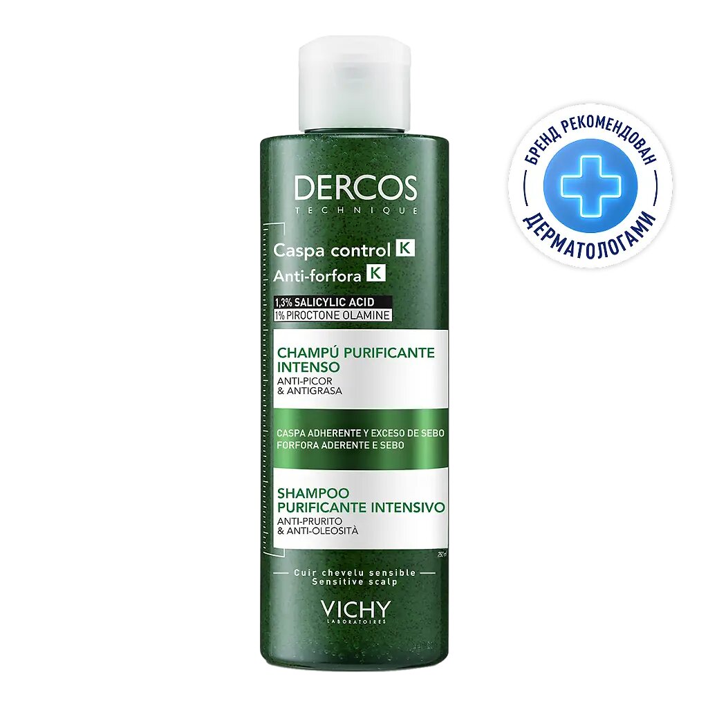 Vichy Dercos K Шампунь глубоко очищающий против перхоти для кожи головы и волос 250 мл 1 шт