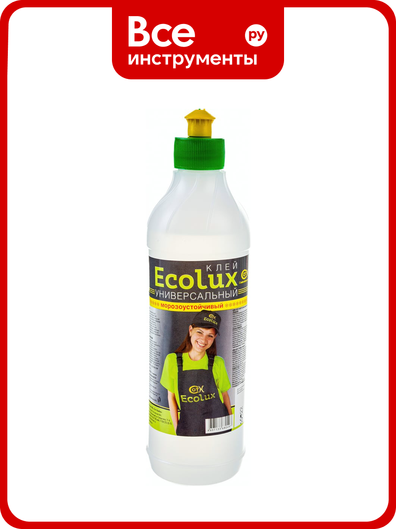 Универсальный полимерный клей ECOLUX (морозоустойчивый; 0.5 л) 4607133680497