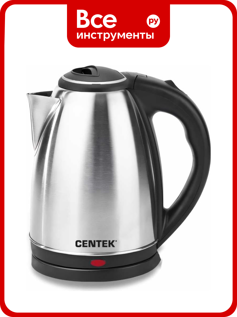 Чайник Centek CT-1068, нержавеющая сталь, матовый, объем 2л, 2000Вт