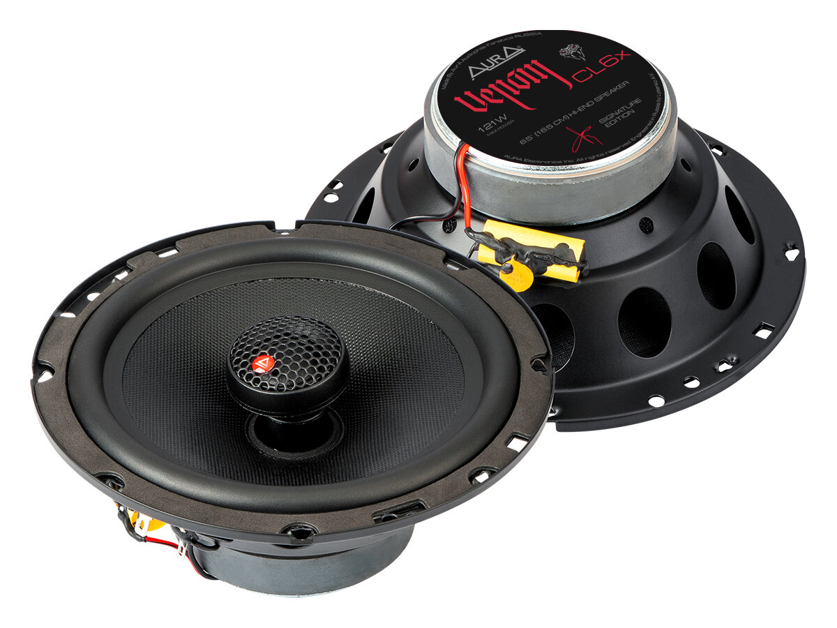 Коаксиальная акустика Aura VENOM-CL6X, 16.5 см (6.5 дюйм.), пара(2шт). сетки в комплекте