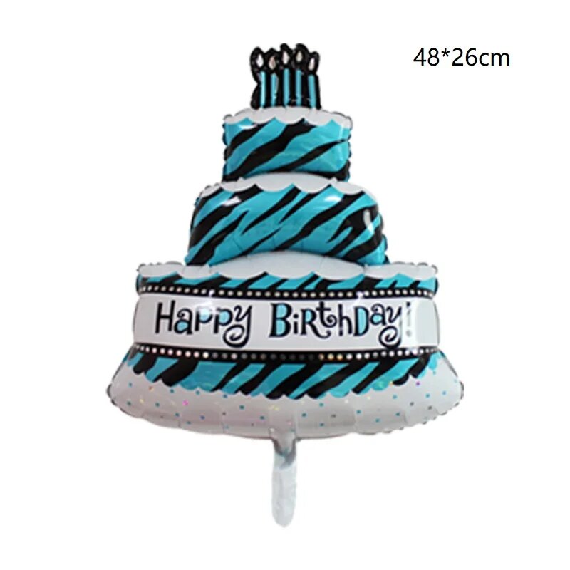 Большой трехслойный торт для дня рождения DAWN mini cake blue