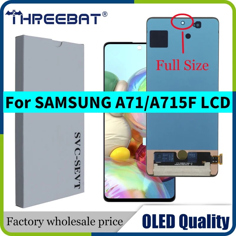 OLED-дисплей в сборе Samsung A71 4G Black With Frame