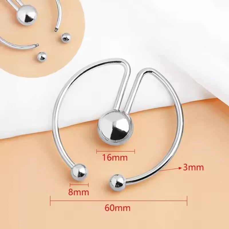 Металлические U-образные крючки Meetee 5Pcs, 02-Silver