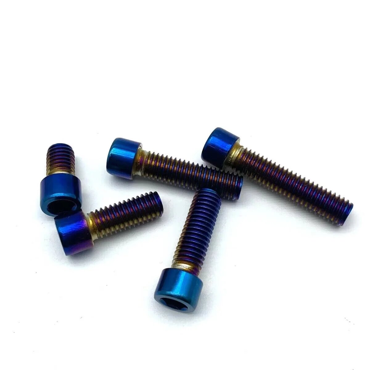 5 шт. титановые болты для мотоциклов M5/M6/M8 сине-золотые M5x40mm 5pcs