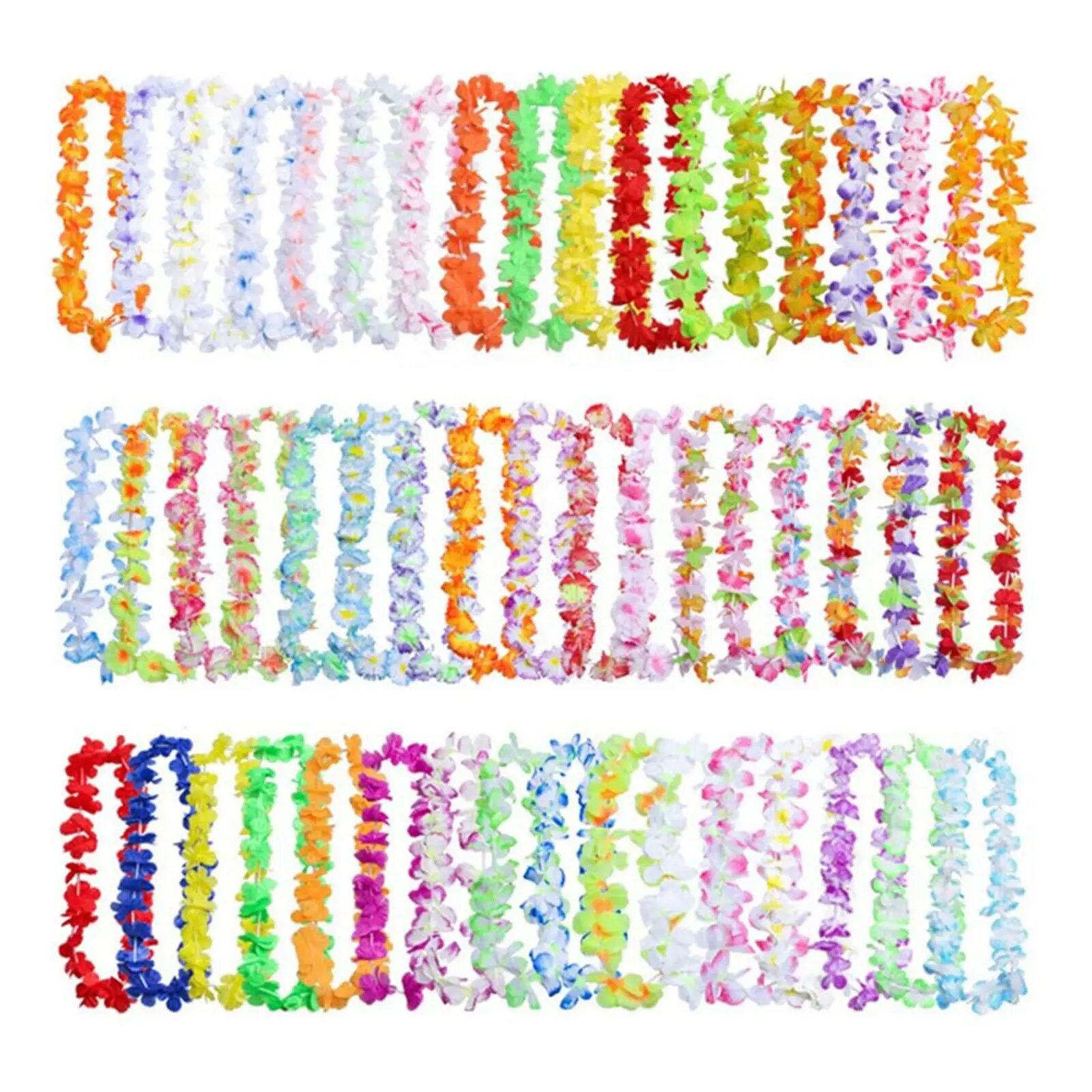 Гавайские леи из искусственных цветов, 50pcs