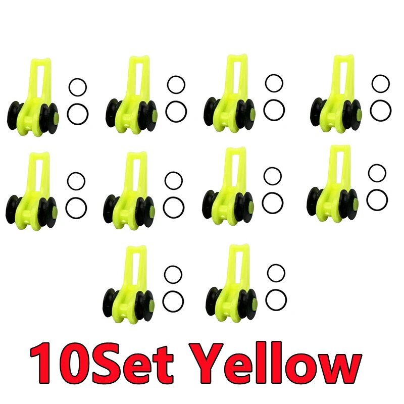 Держатель крючков для удочки, желтый, 10Set Yellow