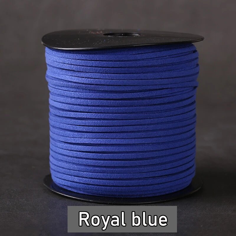 Шнур из искусственной замши Royal blue, 2,5 мм, 10 м