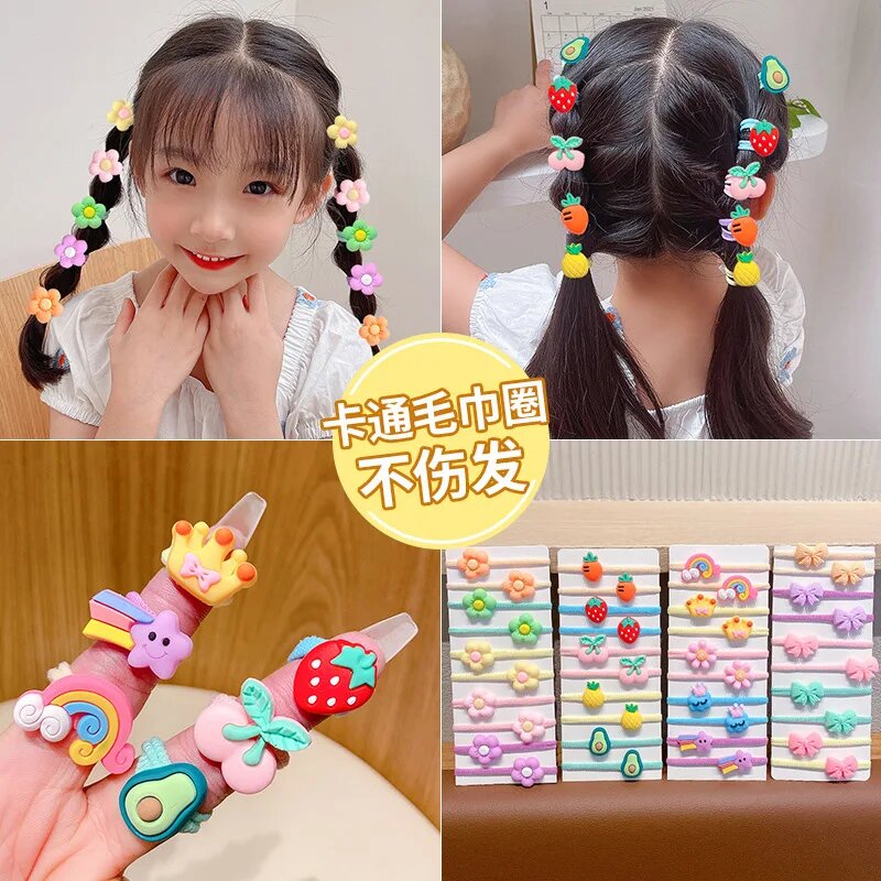 Эластичные резинки для волос для девочек 5585 random 30pcs — фото 1