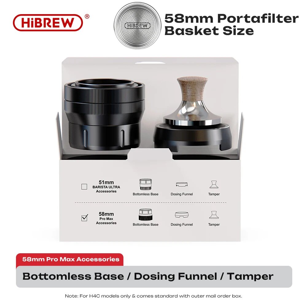Портативная кофемашина HiBREW H4C для эспрессо 58mm Bottomless Kit