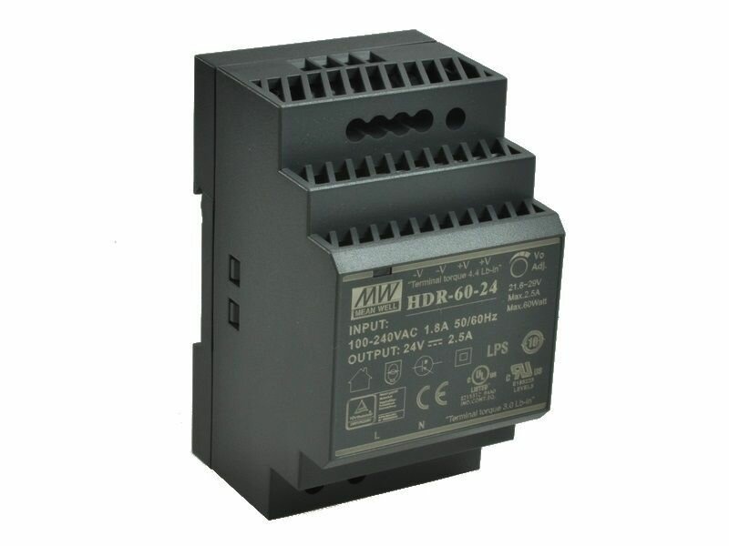 Блок питания БП MW HDR-60-24 60W 24V