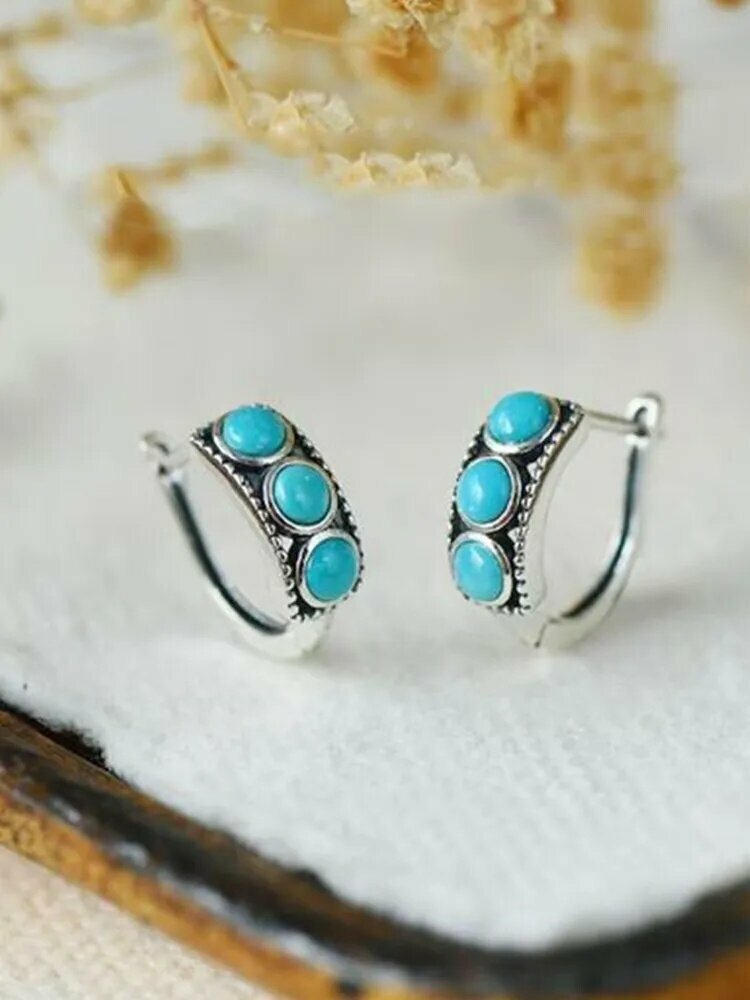 Серьги, бирюза