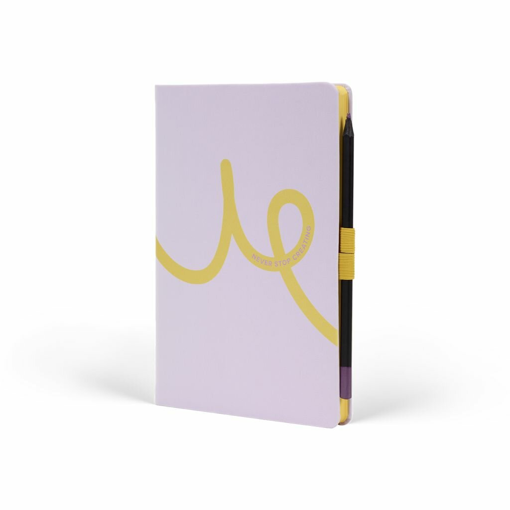 Блокнот CASTELLI Milano Doodle YELLOW PAPER с желтыми листами и карандашом