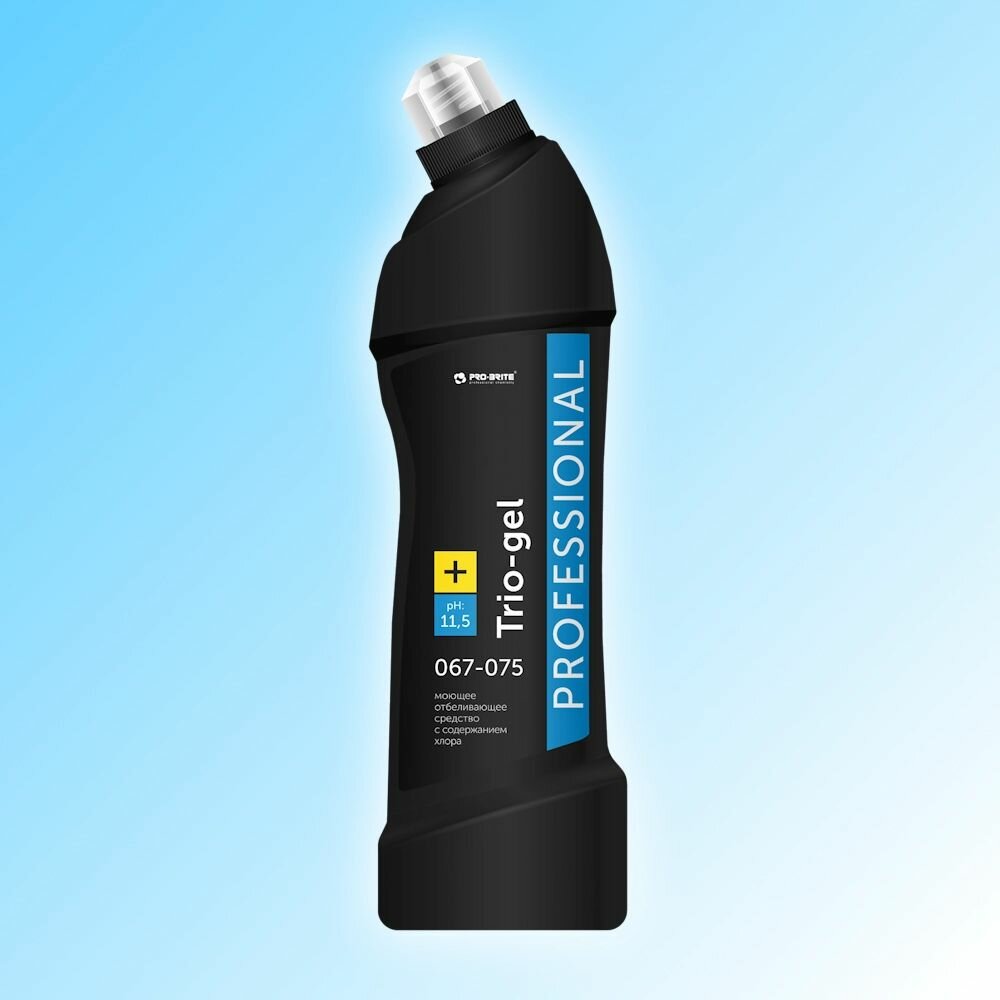 Cредство для сантехники TRIO-GEL 750мл с отбеливающим эффектом ph11,5